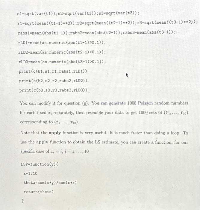 1. Let (xi,Yi)(i=1,…,n) be independent following the | Chegg.com