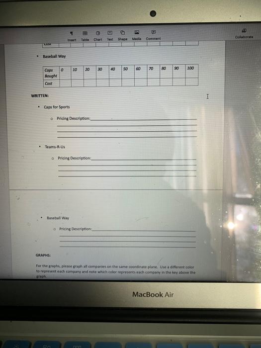 Solved Table Chart Text OR Insert Shape Media Comment | Chegg.com