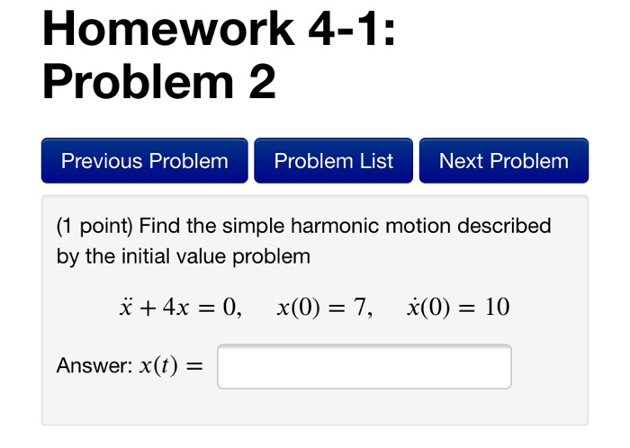 Solved Homework 4-1: Problem 1 Previous Problem Problem List | Chegg.com