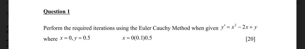 Solved Question 1Perform the required iterations using the | Chegg.com
