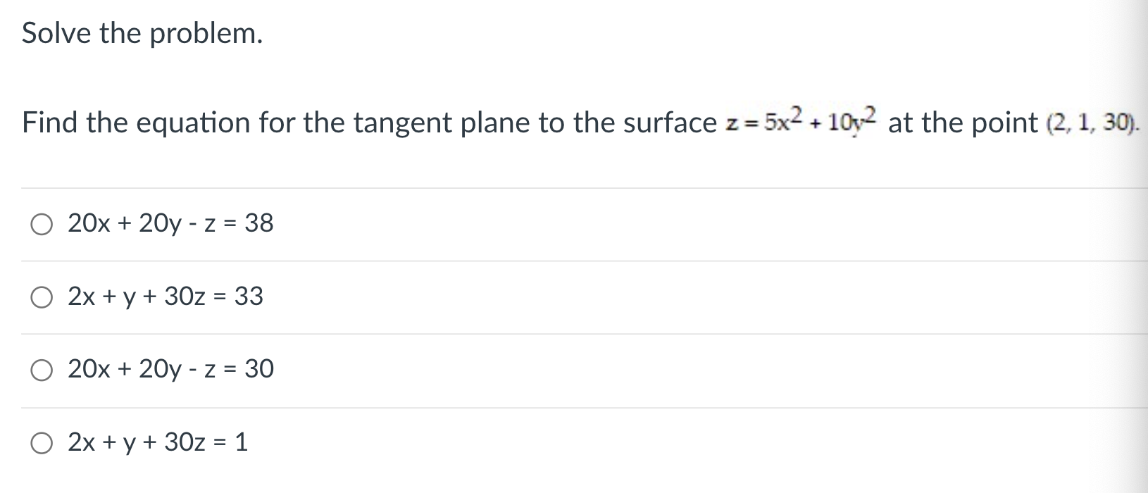 Solved Solve the problem.Find the equation for the tangent | Chegg.com