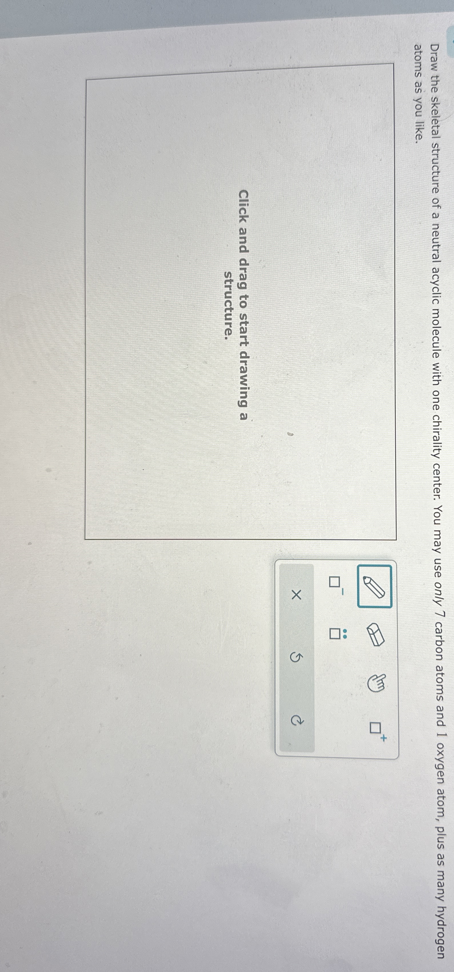 Solved Draw the skeletal structure of a neutral acyclic | Chegg.com