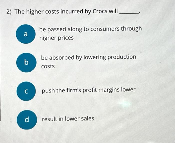 Solved 3) The biggest drivers of higher costs for the | Chegg.com