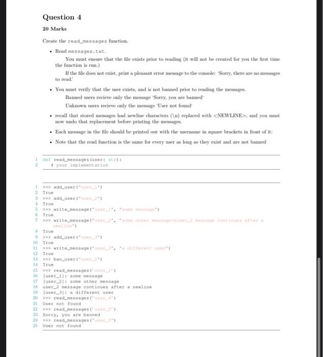 Solved 25 Marks Create the add_user function. The add_user | Chegg.com