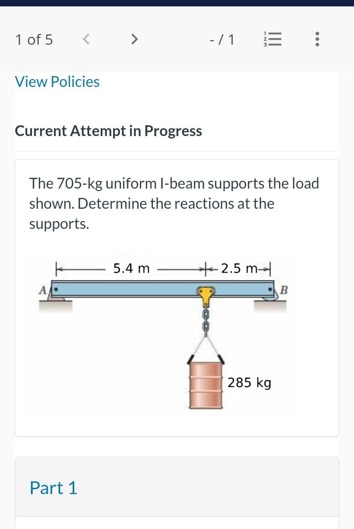 Solved The first task is to construct the freebody diagram. | Chegg.com