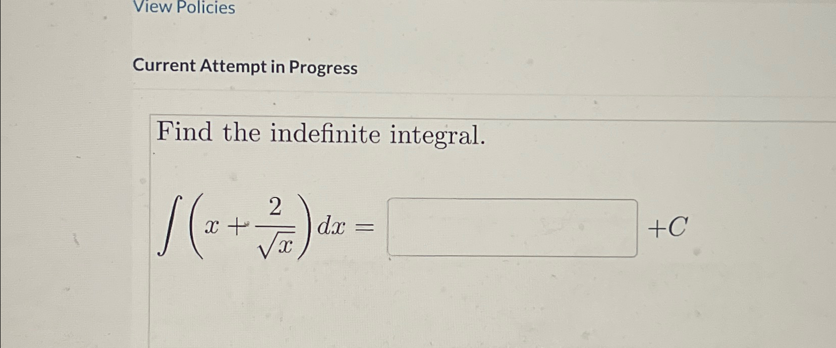 Solved View PoliciesCurrent Attempt in ProgressFind the | Chegg.com