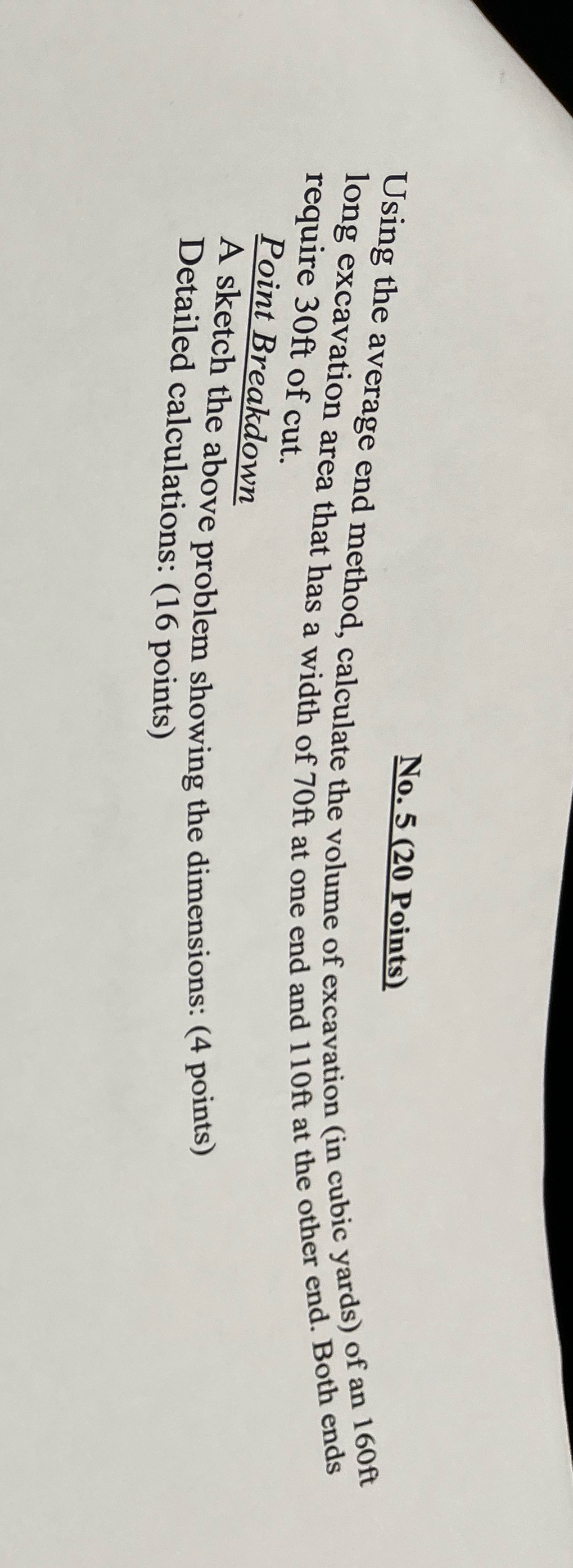 Solved No. 5 (20 ﻿Points)Using the average end method, | Chegg.com