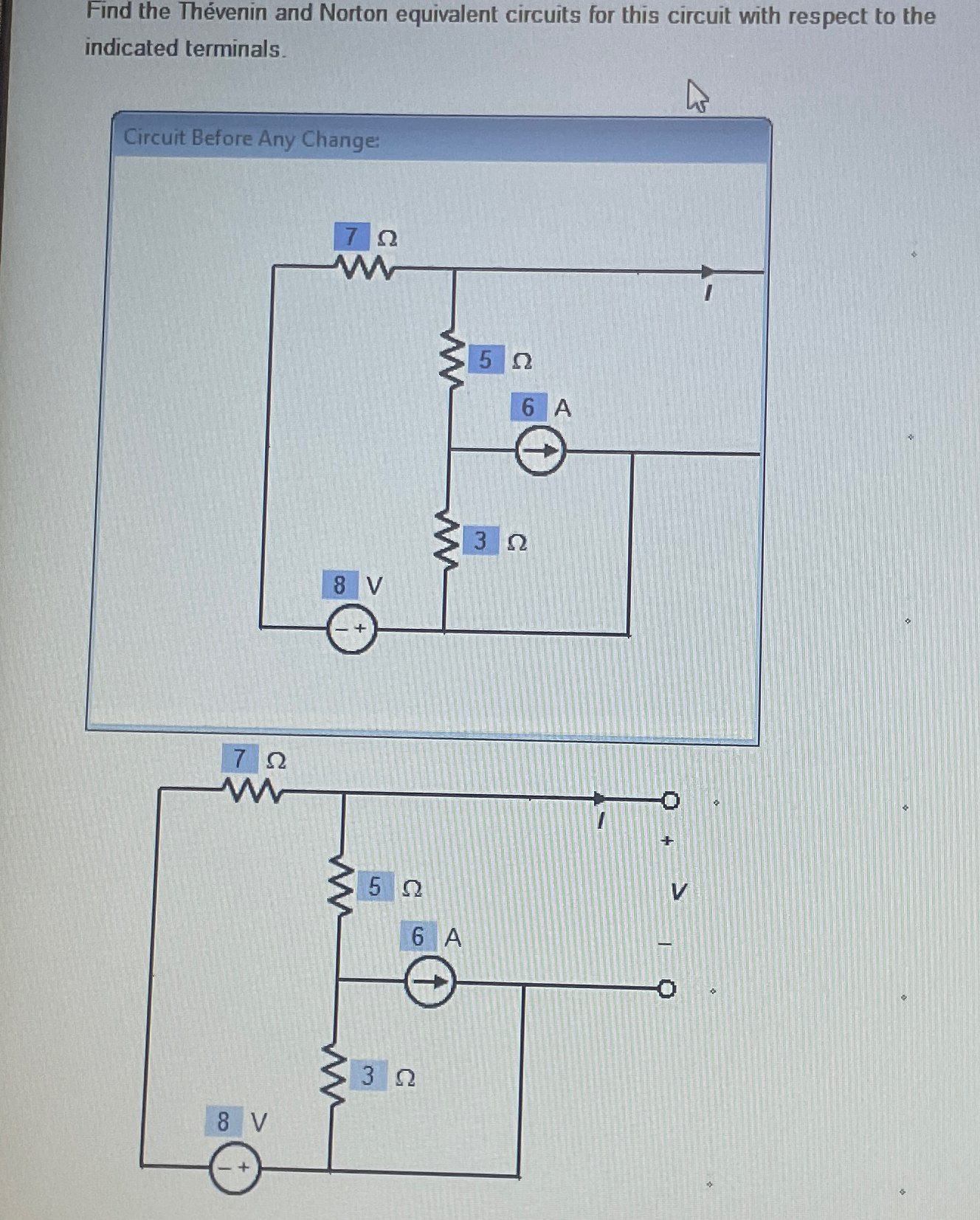 Solved Find the Thevenin and Norton equivalent circuits for | Chegg.com