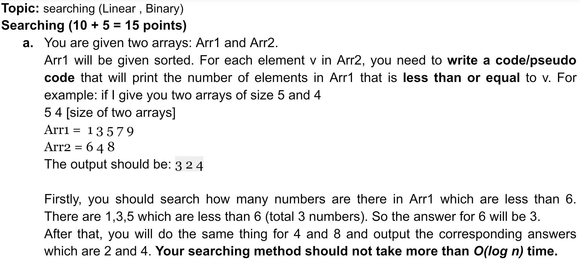 Solved me complexity ime Complexity (40 points) a. Sort the | Chegg.com