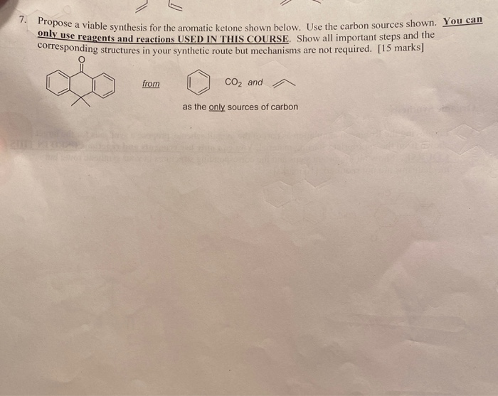 Solved 7. Propose a viable synthesis for table synthesis for | Chegg.com Solved 7. Propose a viable synthesis for table synthesis for | Chegg.com