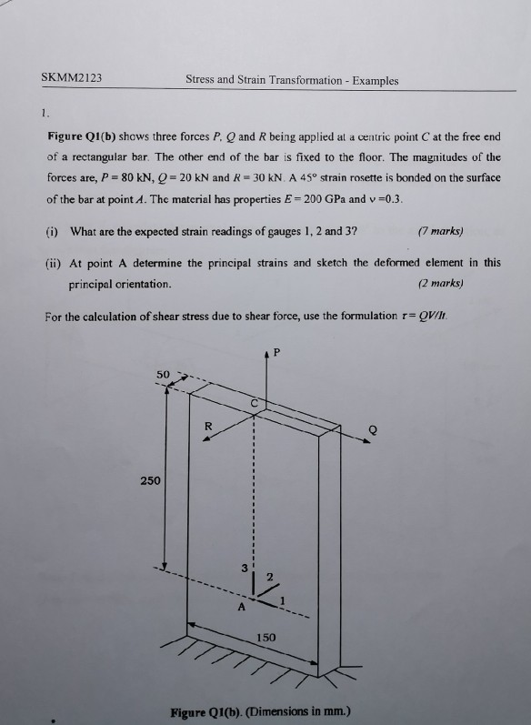 Solved SKMM2123 Stress and Strain Transformation - Examples | Chegg.com