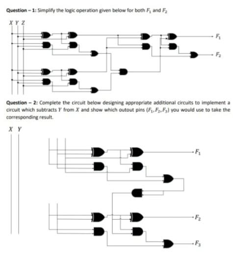 Solved Question - 1: Simplify the logic operation given | Chegg.com