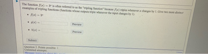 Solved The function f(a) -3is often referred to as the | Chegg.com