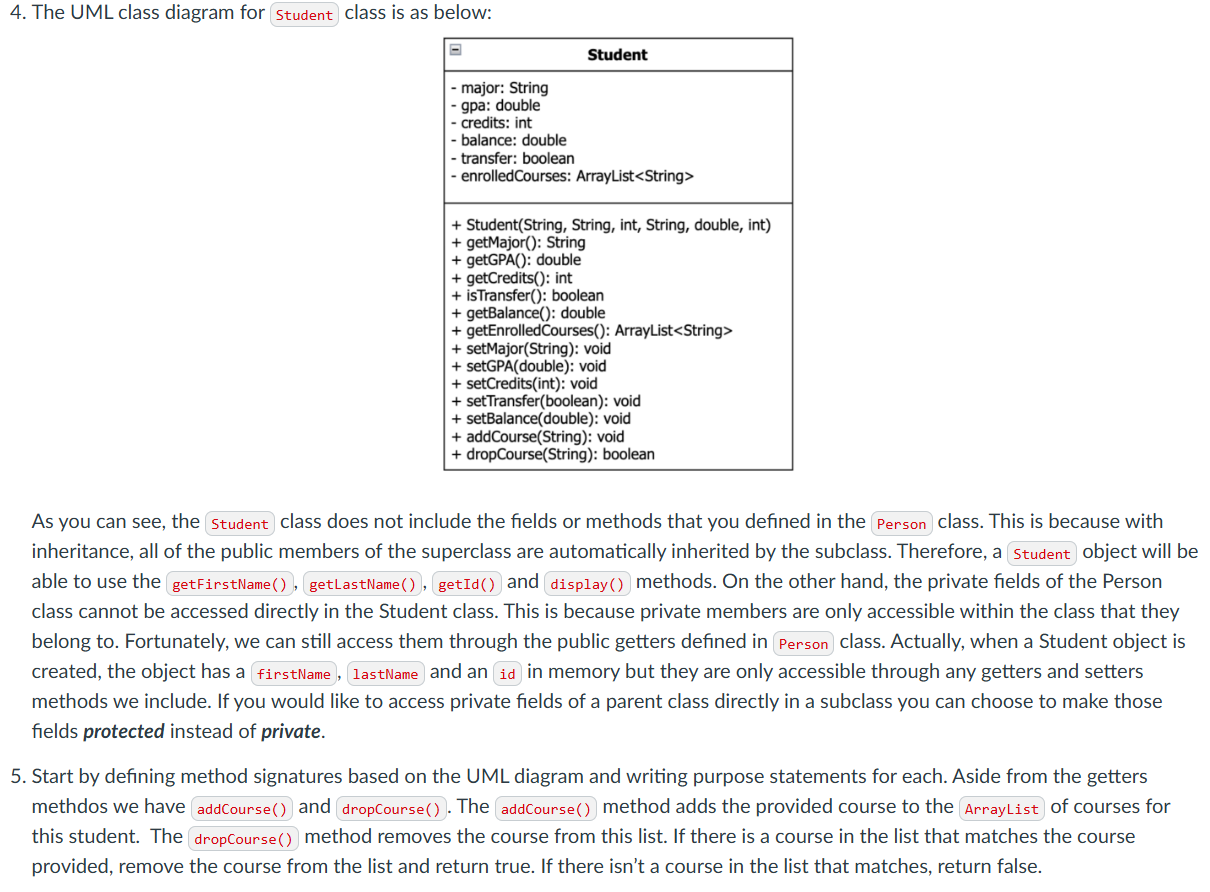 Solved Help with Step 5: It wants me to add 2 ﻿getter and | Chegg.com
