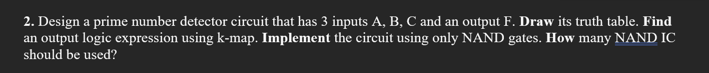 Solved Design a prime number detector circuit that has 3 | Chegg.com