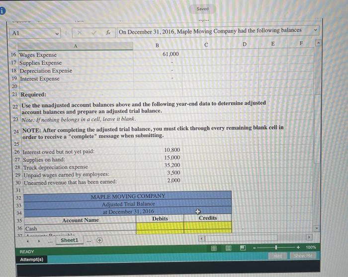 Solved Excel SIM: Reporting adjusted account balances. 1. | Chegg.com
