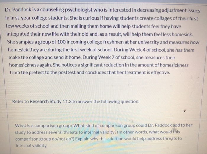 Solved Dr. Paddock is a counseling psychologist who is | Chegg.com