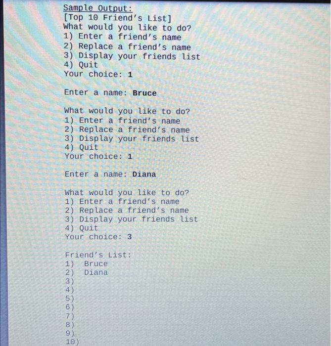 Solved *JAVA ONLY*Show outputs just as shown in picture | Chegg.com