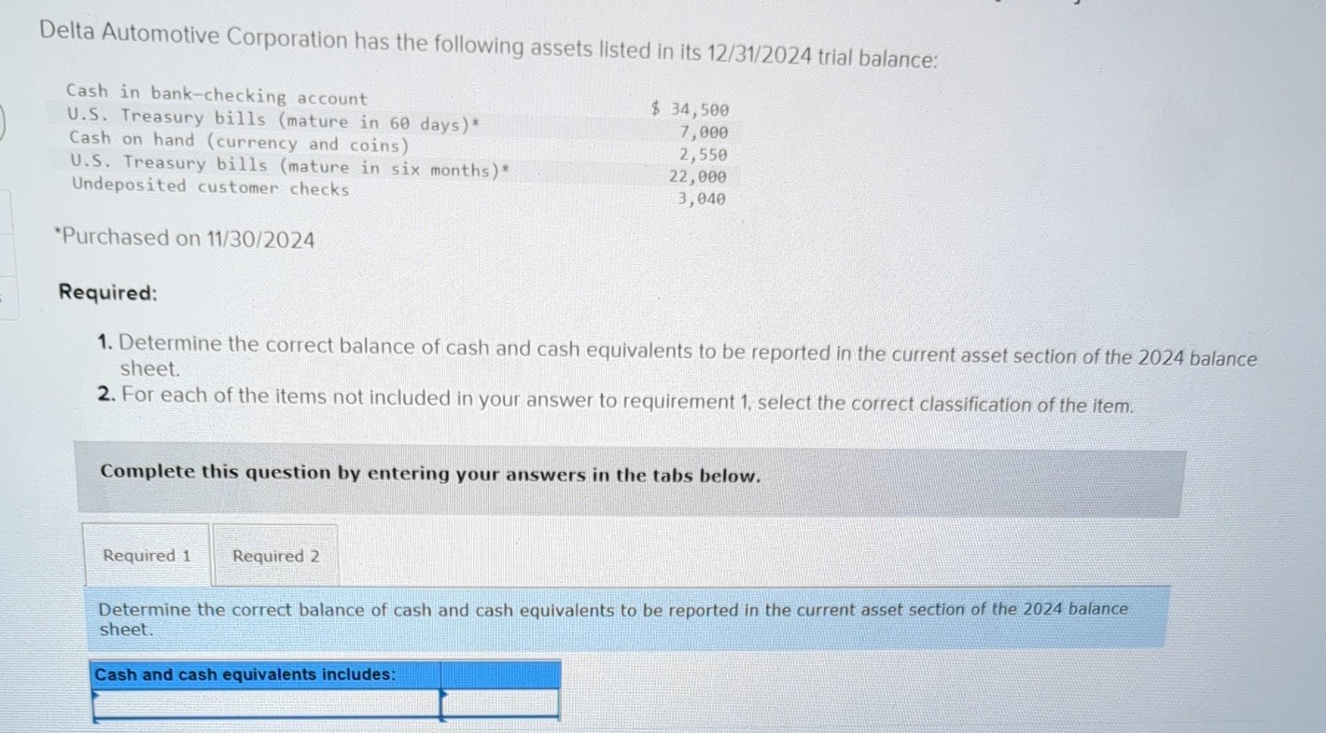 Solved Delta Automotive Corporation has the following assets | Chegg.com