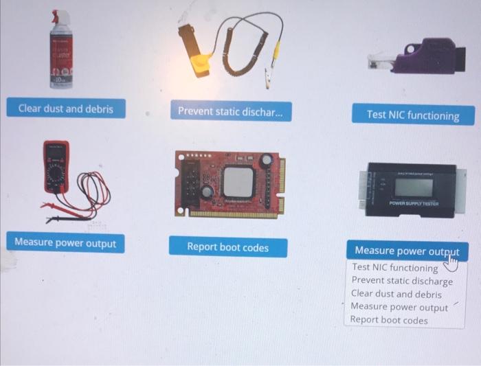 Solved HAND no Clear dust and debris Measure power output VO | Chegg.com