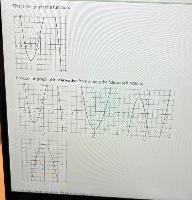 Solved This is the graph of a function. Choose the graph of | Chegg.com