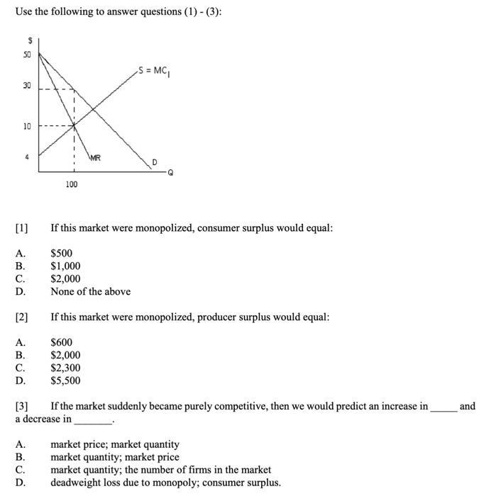 Solved Use the following to answer questions (1) - (3): [1] | Chegg.com