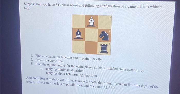 Solved Suppose that you have 3×3 chess board and following | Chegg.com