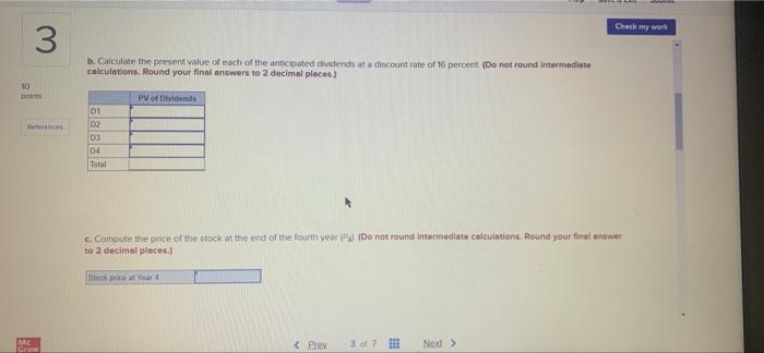 Solved Check my work 3 Problem 10-35 Common stock value | Chegg.com