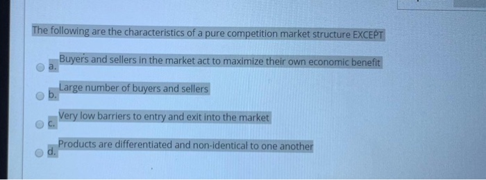 Solved One of the main disadvantages of pure competition is | Chegg.com