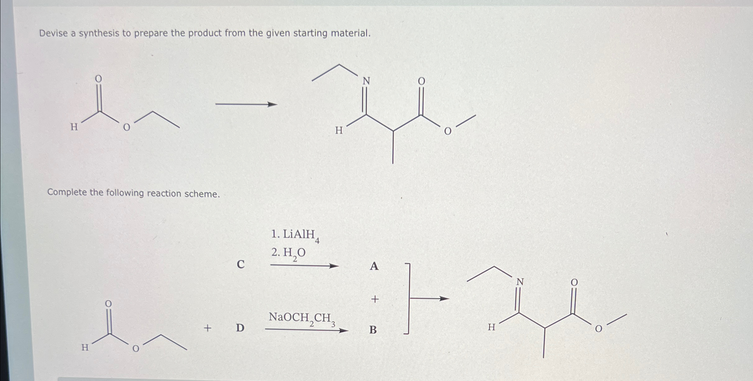 Solved Devise a synthesis to prepare the product from the | Chegg.com