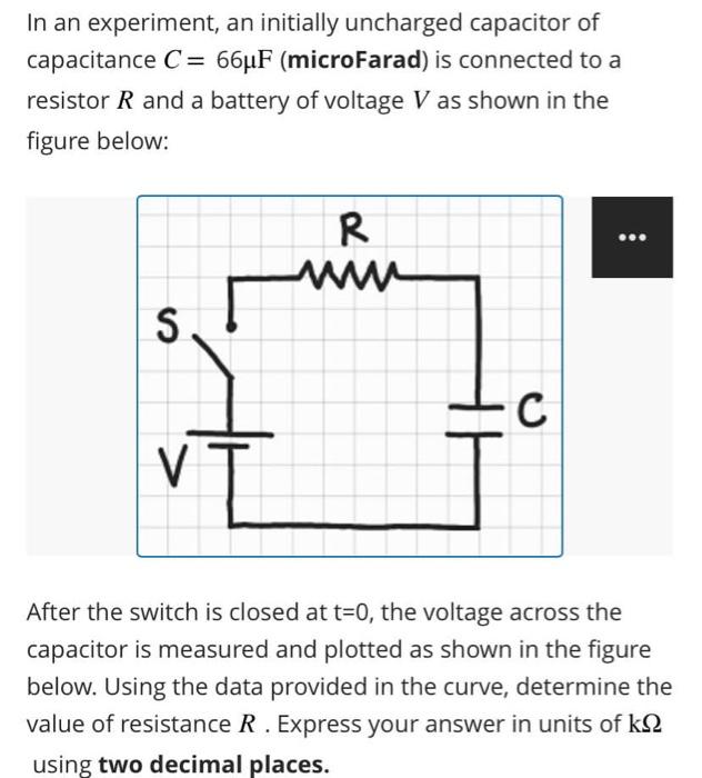 Solved In an experiment, an initially uncharged capacitor of | Chegg.com
