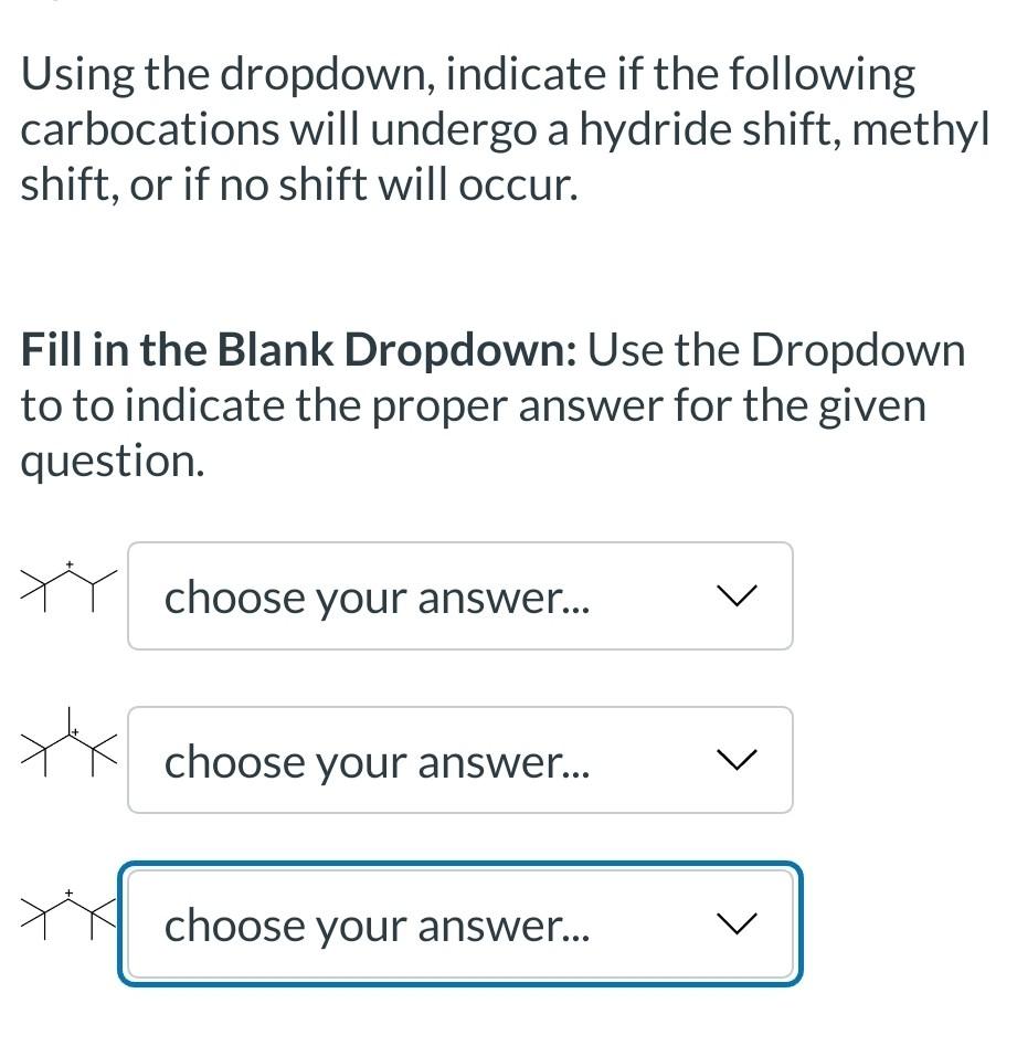 Solved Using the dropdown, indicate if the following | Chegg.com