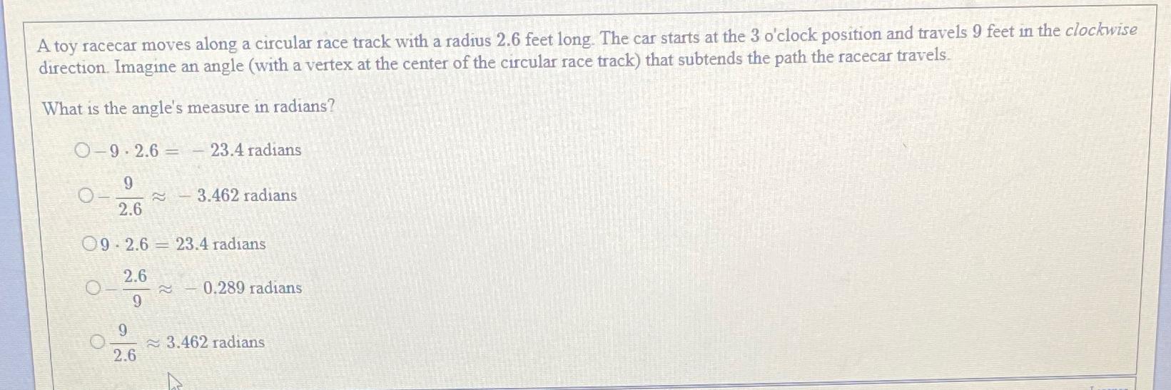 Solved A toy racecar moves along a circular race track with | Chegg.com