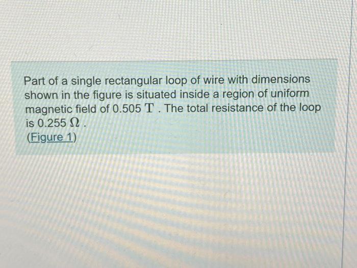Solved Part of a single rectangular loop of wire with | Chegg.com