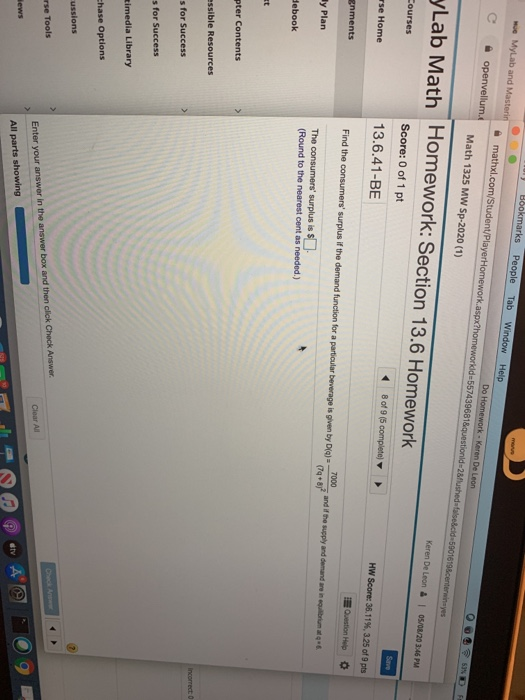 Solved we Mylab and Masterin C Bookmarks People Tab Window | Chegg.com