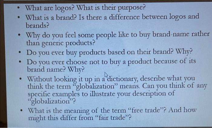 - What are logos? What is their purpose? - What is a | Chegg.com