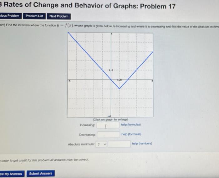Solved 3 Rates of Change and Behavior of Graphs: Problem 17 | Chegg.com