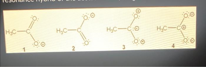 Solved Which of the following resonance structures is the | Chegg.com