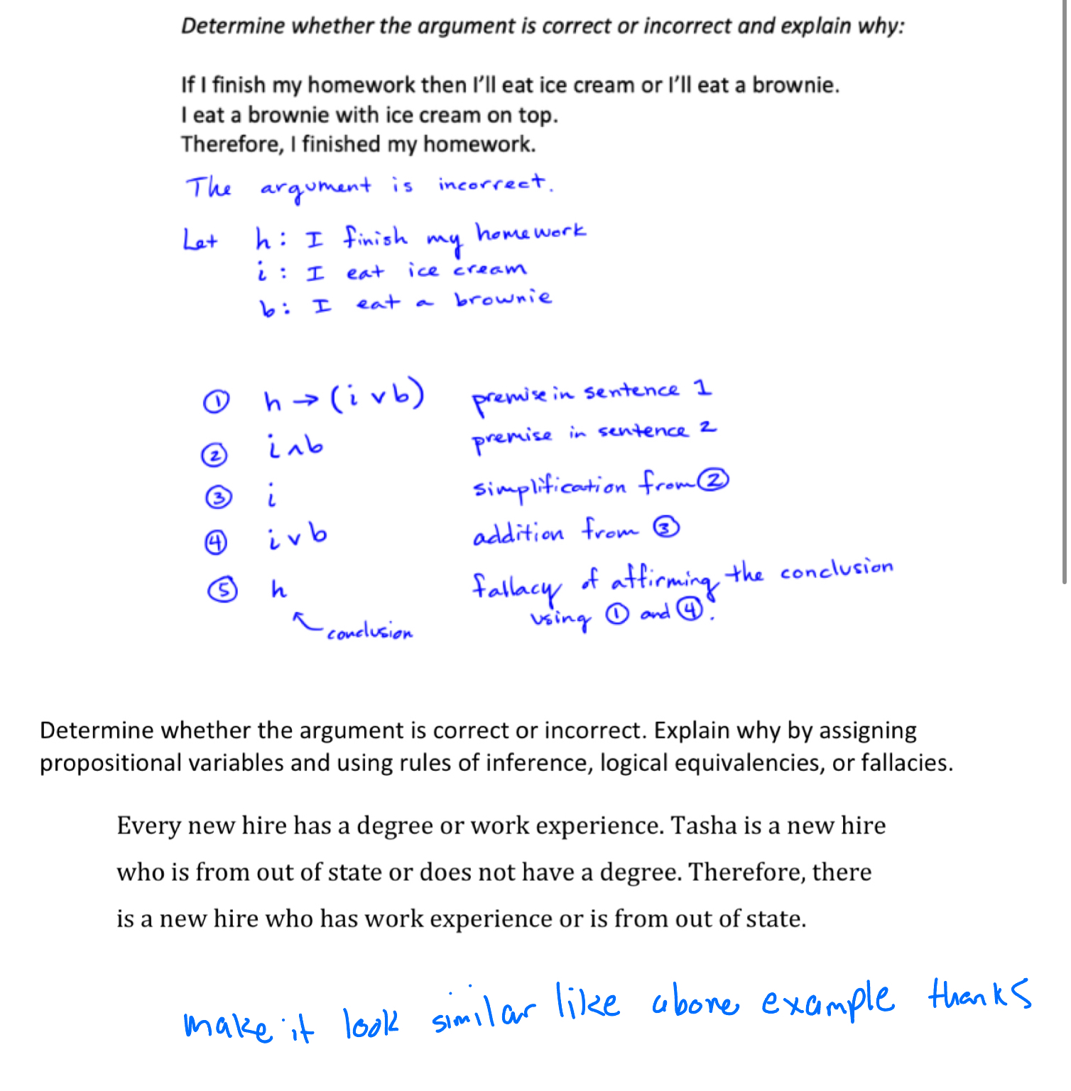 Solved Determine whether the argument is correct or | Chegg.com