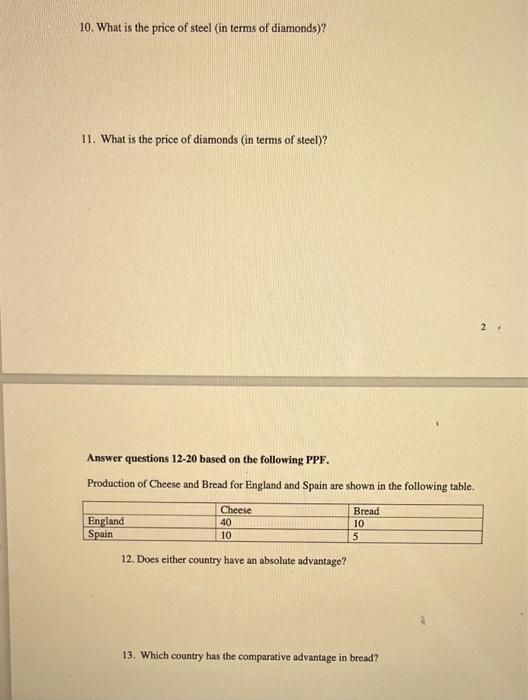 Solved Answer the questions based on the following PPF. | Chegg.com