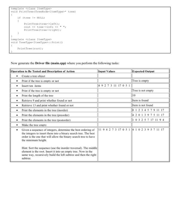 Solved binarysearchtree, h tifndef BINARYSFRRCHTREE H | Chegg.com