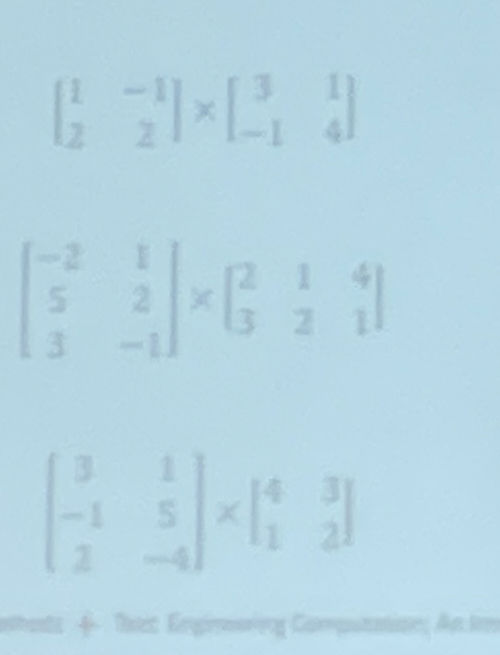 Solved [1-12]2×[314]-1[-212-1]35×[21421]3[315-4]2-1×[432]1 | Chegg.com