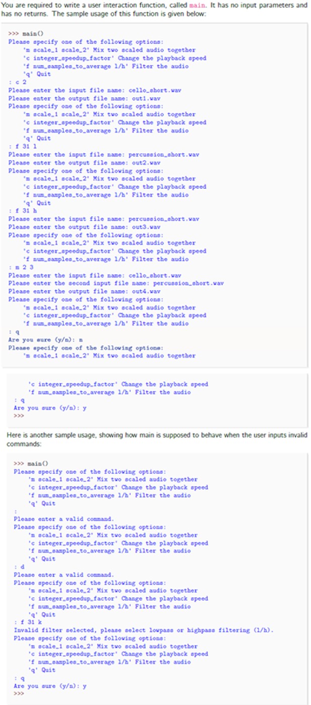 Solved You are required to write a user interaction | Chegg.com