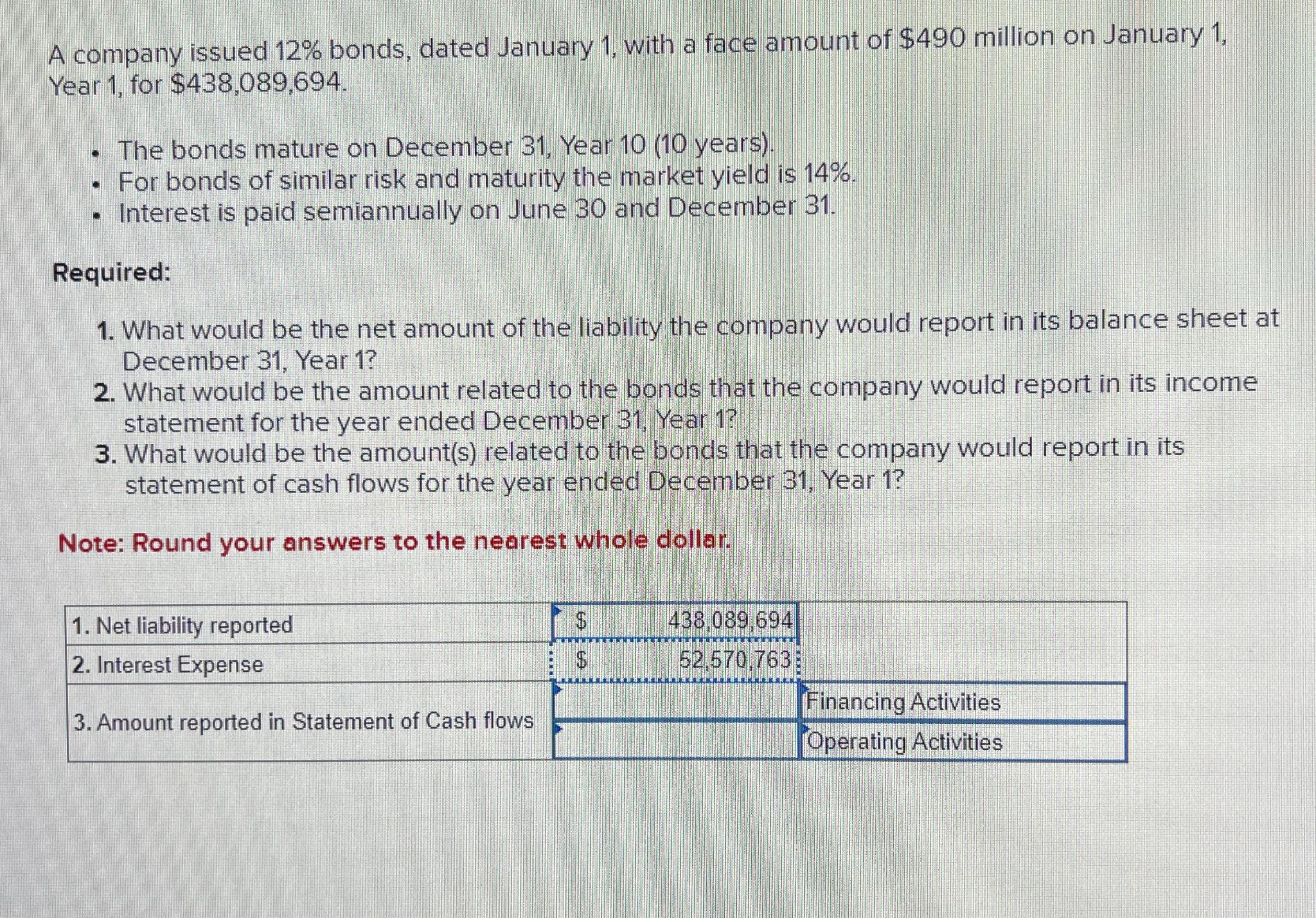 Solved A company issued 12% ﻿bonds, dated January 1 , ﻿with | Chegg.com