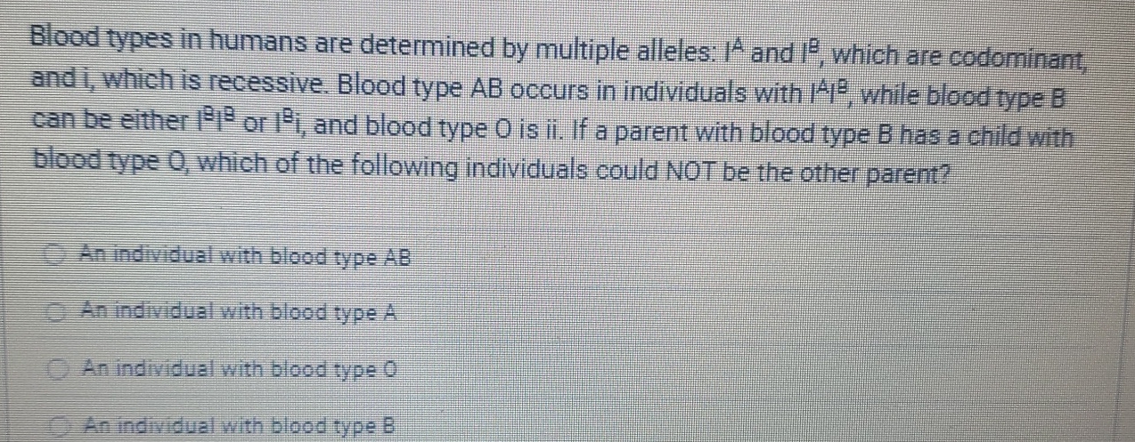 High Quality SOLUTION Blood types in humans are determined by multiple ...