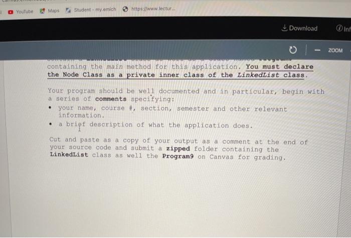 Solved ZOOM COSC 211 Programming assignment #9 Write a menu | Chegg.com