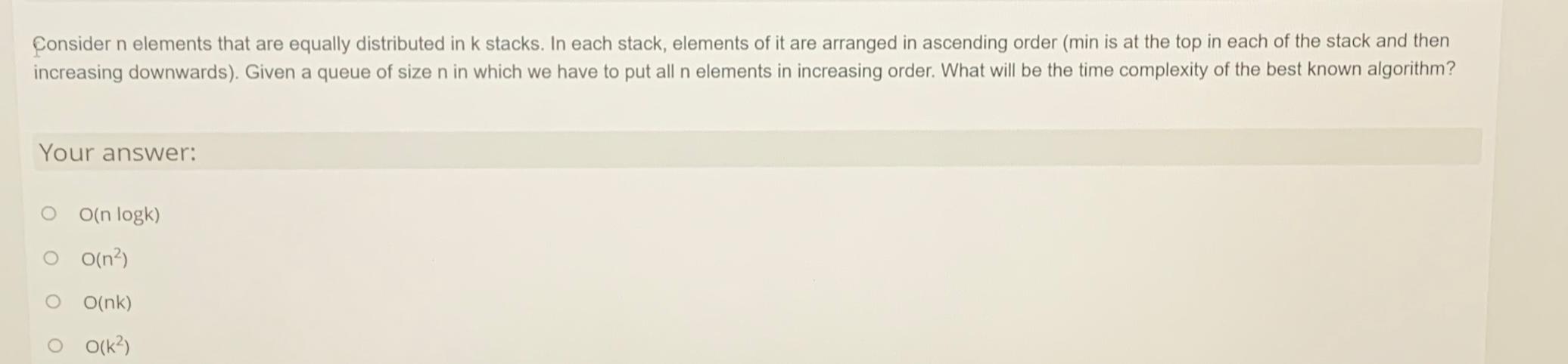 Solved Consider n ﻿elements that are equally distributed in | Chegg.com