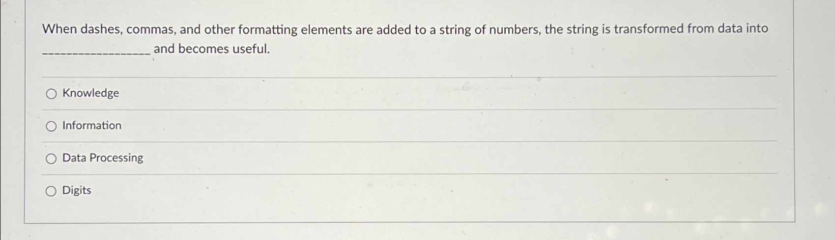 Solved When dashes, commas, and other formatting elements | Chegg.com