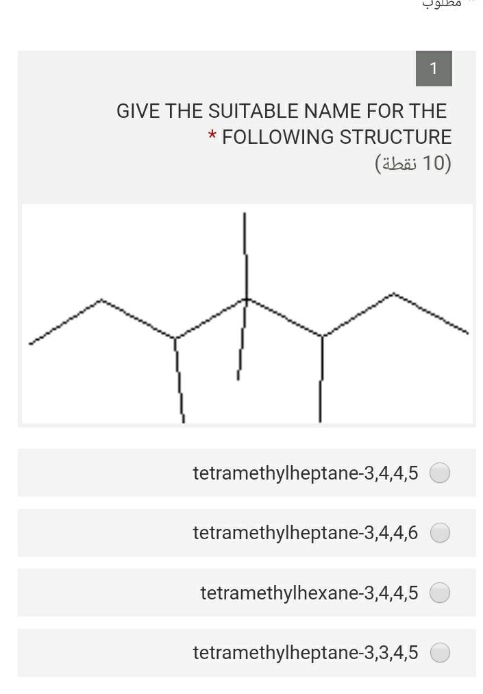 Solved 1 GIVE THE SUITABLE NAME FOR THE FOLLOWING Chegg