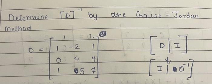 Solved Determine [D] Method 1 > by 1 -2 4 4 05 # 46 the | Chegg.com